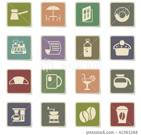 cafe icon set - Stock Illustration [42363268] - PIXTA
