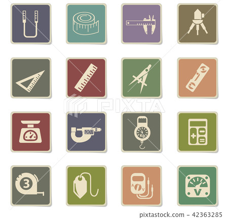 measuring tools icon set - Stock Illustration [42363285] - PIXTA