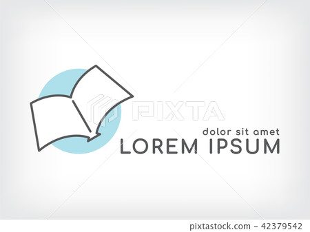 book minimal logo design template editable stroke - Stock Illustration ...