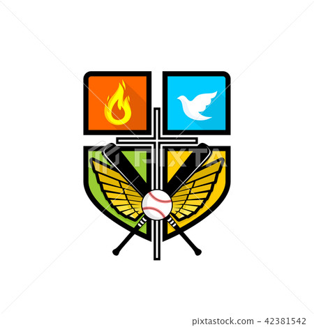 Athletic Christian logo. Sports symbols - Stock Illustration [42381542 ...
