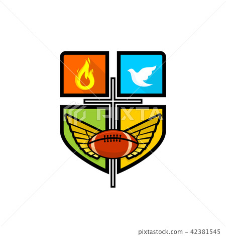 Athletic Christian logo. Sports symbols - Stock Illustration [42381545 ...