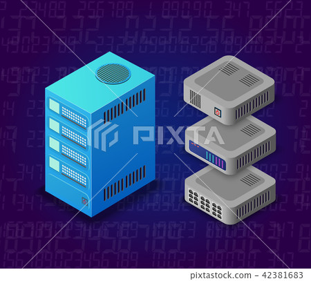 3d server network technology - Stock Illustration [42381683] - PIXTA