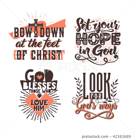 Christian Illustrations, typography, lettering - Stock Illustration ...