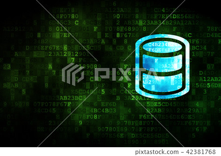 Programming concept: Database on digital...-插圖素材 [42381768] - PIXTA圖庫