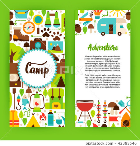 Adventure Camp Flyer Template - Stock Illustration [42385546] - PIXTA