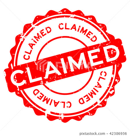 Grunge red claimed word round rubber seal stamp - Stock Illustration ...