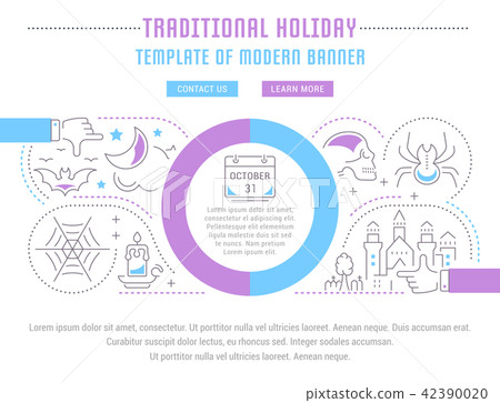 Website Banner of Traditional Holiday.-插圖素材 [42390020] - PIXTA圖庫