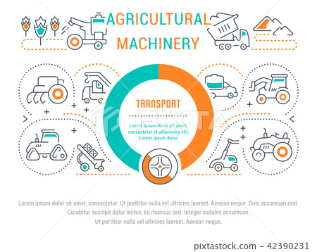 Website Banner of Agricultural Machinery. - Stock Illustration ...