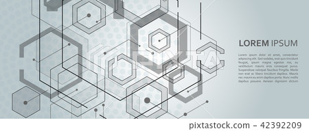 Abstract geometric background with gexagon shapes - Stock Illustration ...