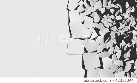 vector illustration of breaking wall with free... - Stock Illustration ...