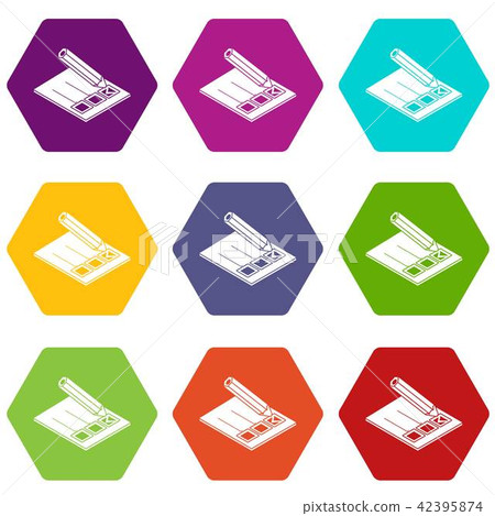 Election paper icons set 9 vector - Stock Illustration [42395874] - PIXTA