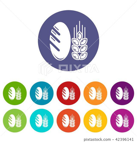 Bread wheat icons set vector color - Stock Illustration [42396141] - PIXTA