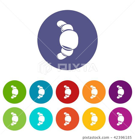 Croissant icons set vector color - Stock Illustration [42396185] - PIXTA