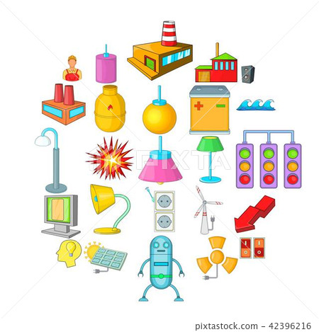 Luminary icons set, cartoon style - Stock Illustration [42396216] - PIXTA