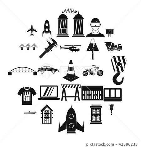 Draft icons set, simple style - Stock Illustration [42396233] - PIXTA