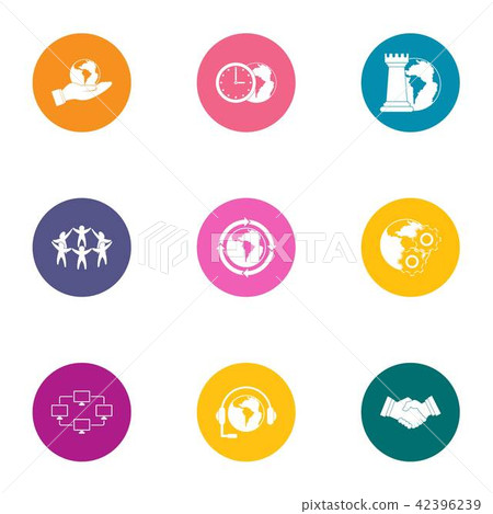 Compromise icons set, flat style - Stock Illustration [42396239] - PIXTA