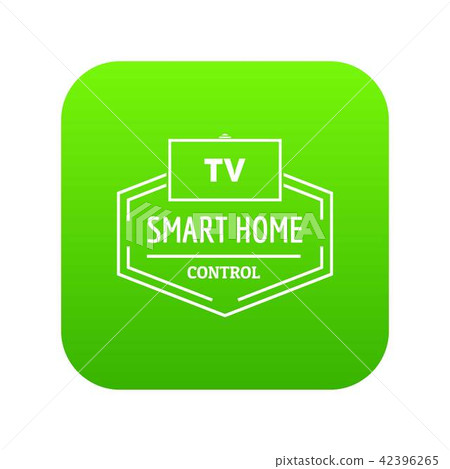 Smart house icon green vector - Stock Illustration [42396265] - PIXTA