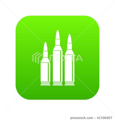 Bullet ammunition icon digital green - Stock Illustration [42396907 ...