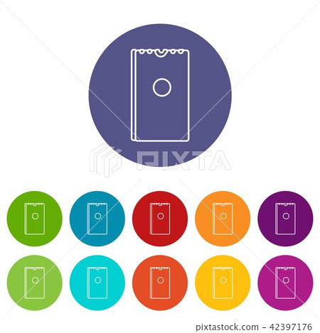 Dry napkins pack icons set vector color - Stock Illustration [42397176] - PIXTA