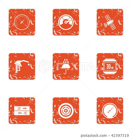 Alternate source icons set, grunge style - Stock Illustration [42397319 ...