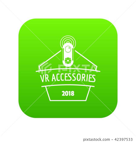 Vr icon green vector - Stock Illustration [42397533] - PIXTA