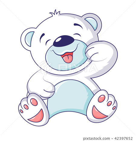 Cute white bear icon, cartoon style - Stock Illustration [42397652] - PIXTA
