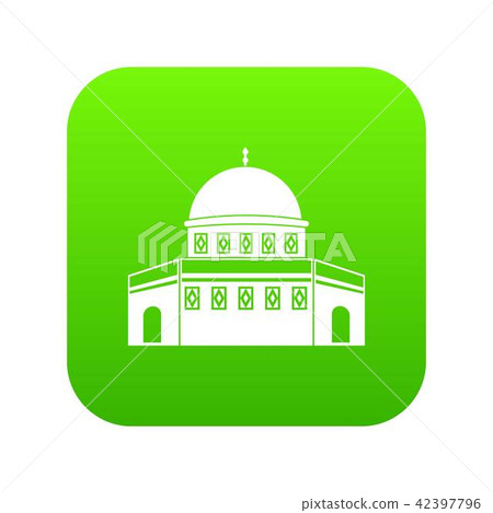Dome of the Rock on the Temple Mount icon... - Stock Illustration ...