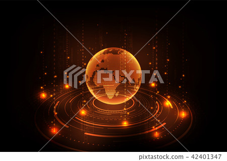 Information and digital world of the future. - Stock Illustration ...