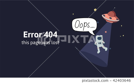 Astronaut and flying saucer in outer space.... - Stock Illustration ...