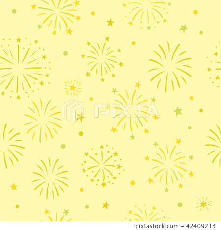 Fireworks and stars seamless pattern - Stock Illustration [42409213 ...