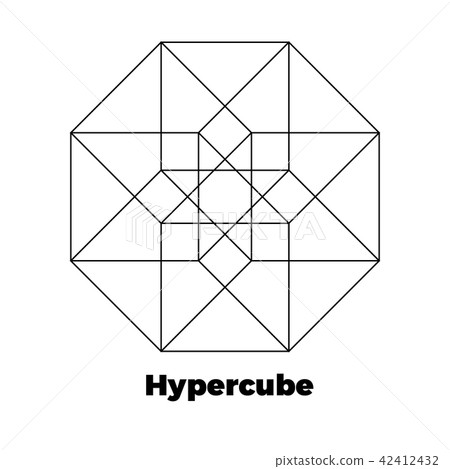 Hypercube vector icon - Stock Illustration [42412432] - PIXTA