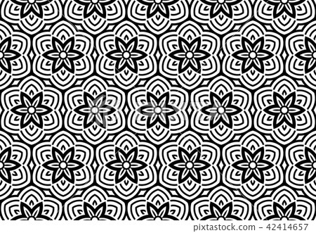 Flower geometric pattern. Seamless vector - Stock Illustration ...