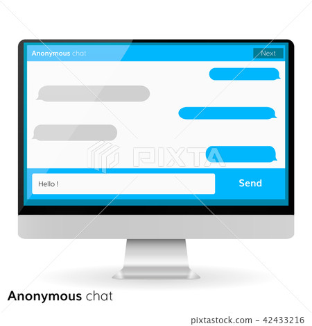 Computer screen messaging text boxes empty bubles - Stock Illustration ...