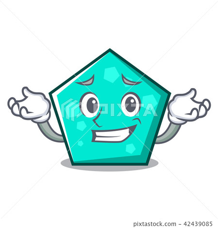 Grinning pentagon character cartoon style - Stock Illustration ...