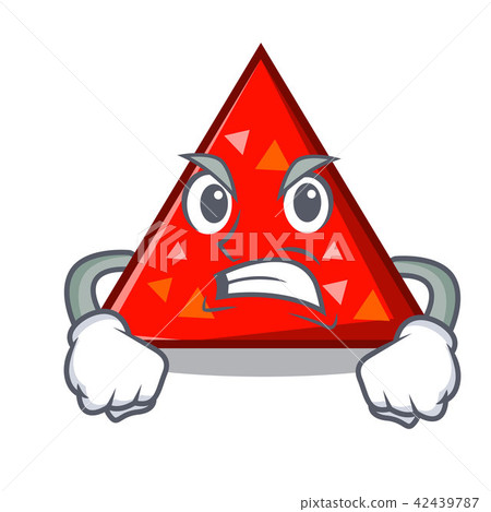 Angry triangel mascot cartoon style - Stock Illustration [42439787] - PIXTA