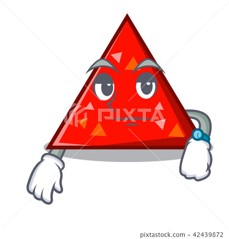 Waiting triangel mascot cartoon style - Stock Illustration [42439872 ...