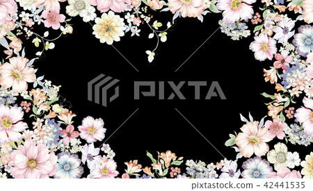 水彩玫瑰花卉組合-插圖素材 [42441535] - PIXTA圖庫