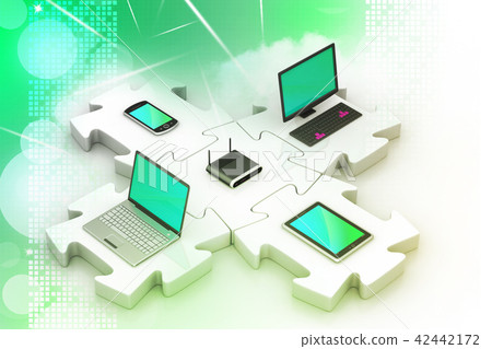 Network and internet communication - Stock Illustration [42442172] - PIXTA