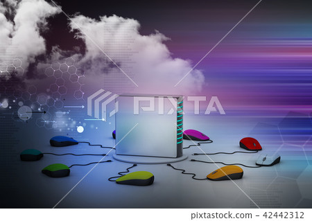 computer mouse connected Server - Stock Illustration [42442312] - PIXTA