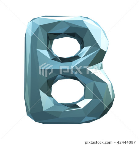 Capital latin letter B in low poly style... - Stock Illustration ...