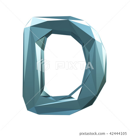 Capital latin letter D in low poly style... - Stock Illustration ...