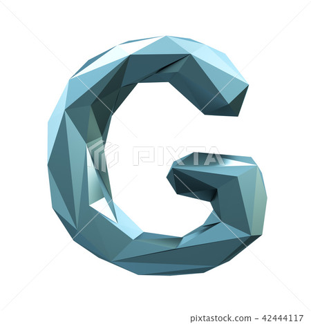 Capital latin letter G in low poly style... - Stock Illustration ...
