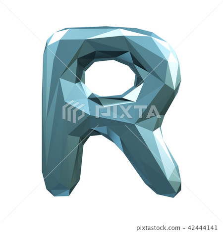 Capital latin letter R in low poly style... - Stock Illustration ...