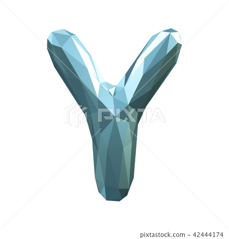 Capital latin letter Y in low poly style... - Stock Illustration ...