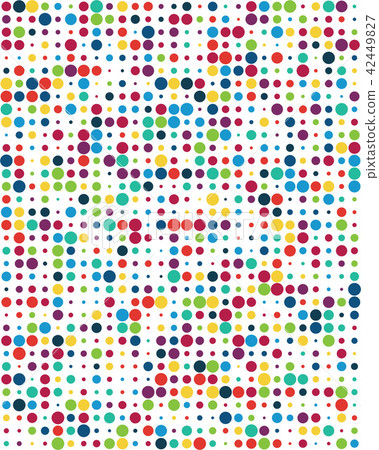 pattern with colorful dots - Stock Illustration [42449827] - PIXTA