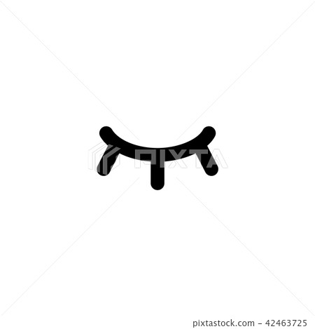 Simple eyelash icon isolated on white background. - Stock Illustration ...