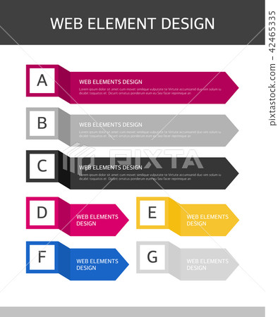 Web Elements Design Set - Stock Illustration [42465335] - PIXTA