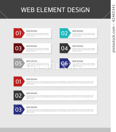 Web Elements Design Set - Stock Illustration [42465341] - PIXTA