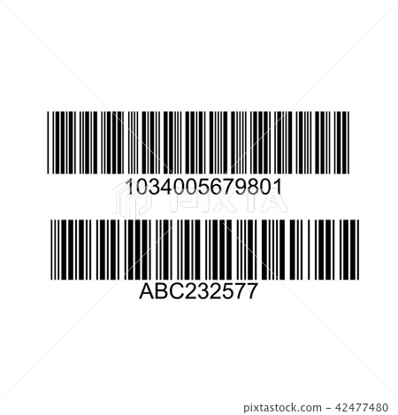 Barcode square label on white background - Stock Illustration [42477480 ...