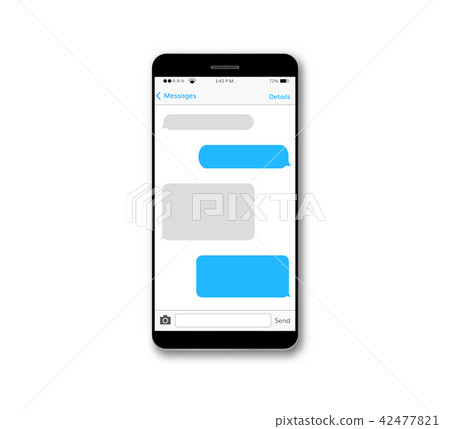 Message text box mobile phone screen - Stock Illustration [42477821 ...